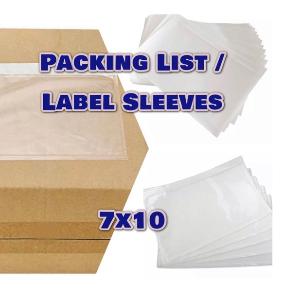 Office | 25 Pk 7x1 Shipping Label Pouches Adhesive Packing List Sleeves ...